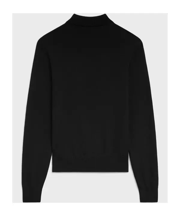 Celine Triomphe High Collar Sweater In Wool