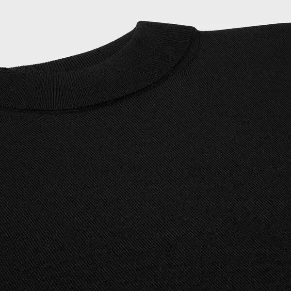 Celine Triomphe High Collar Sweater In Wool