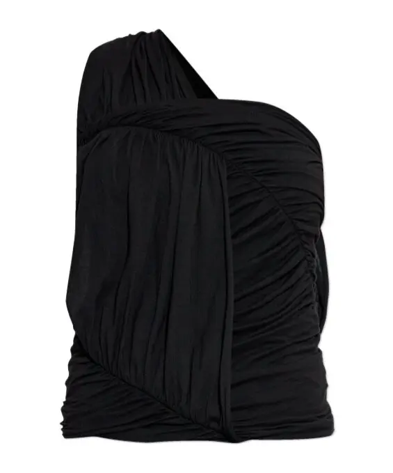 Rick Owens Asymmetrical Draped Top - Black