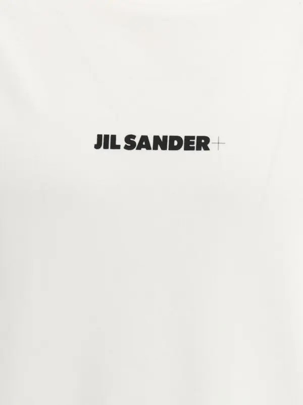 JIL SANDER Crewneck T-shirt With Logo Print - White