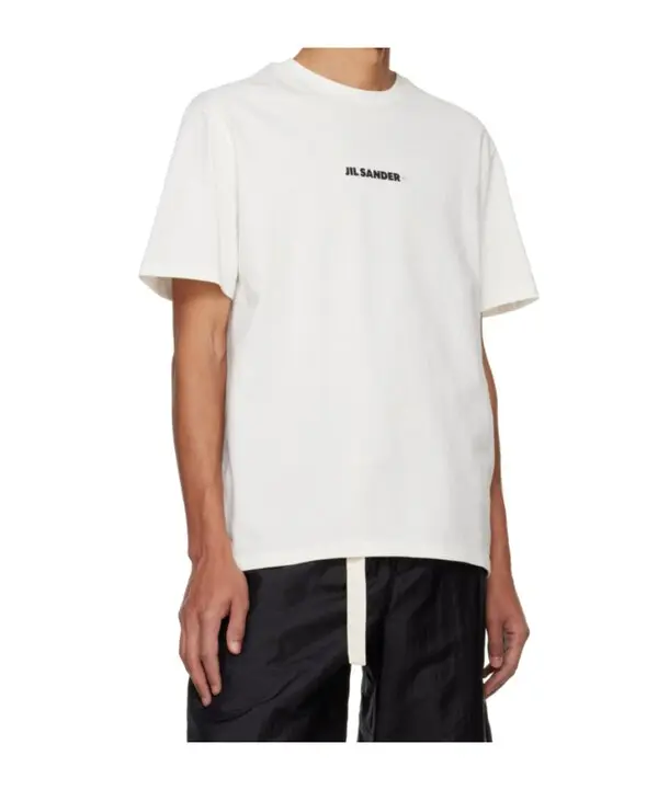 JIL SANDER Crewneck T-shirt With Logo Print - White