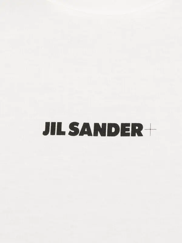 JIL SANDER Crewneck T-shirt With Logo Print - White