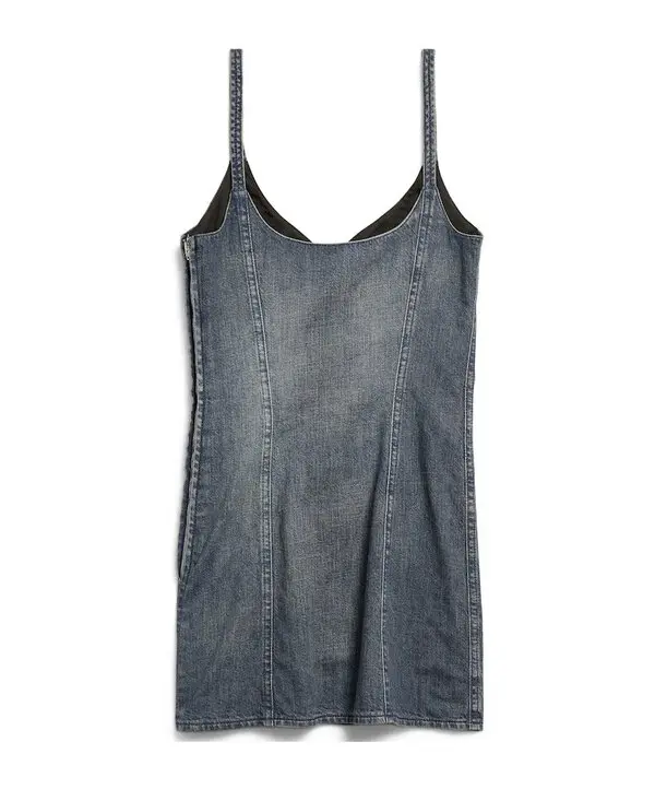 Balenciaga Corseted Denim Mini Dress