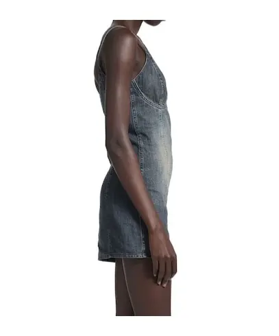 Balenciaga Corseted Denim Mini Dress