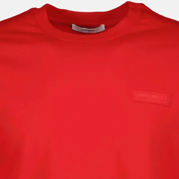 Givenchy Logo Patch Crewneck T-shirt - Scarlet