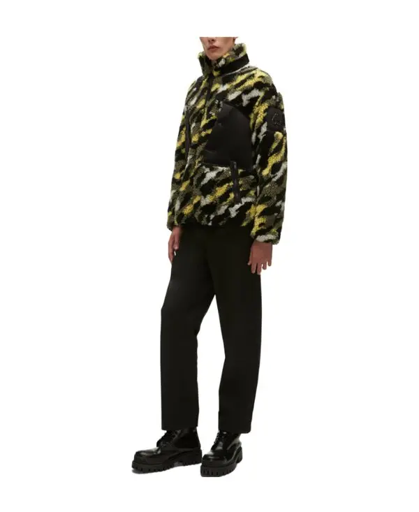 Moose Knuckles Printed Velvet Zipper Jacket