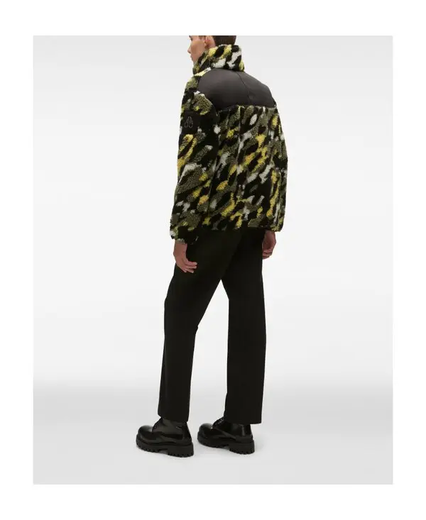 Moose Knuckles Printed Velvet Zipper Jacket
