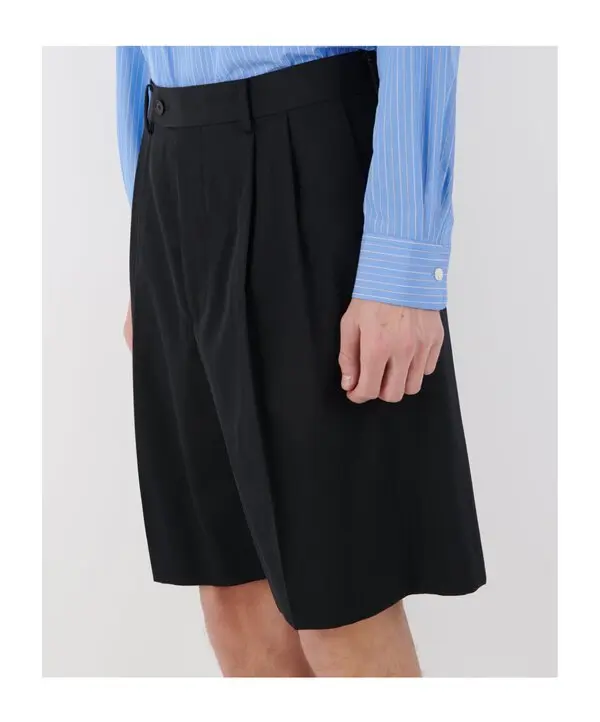 Auralee Wool Belt Loop Shorts