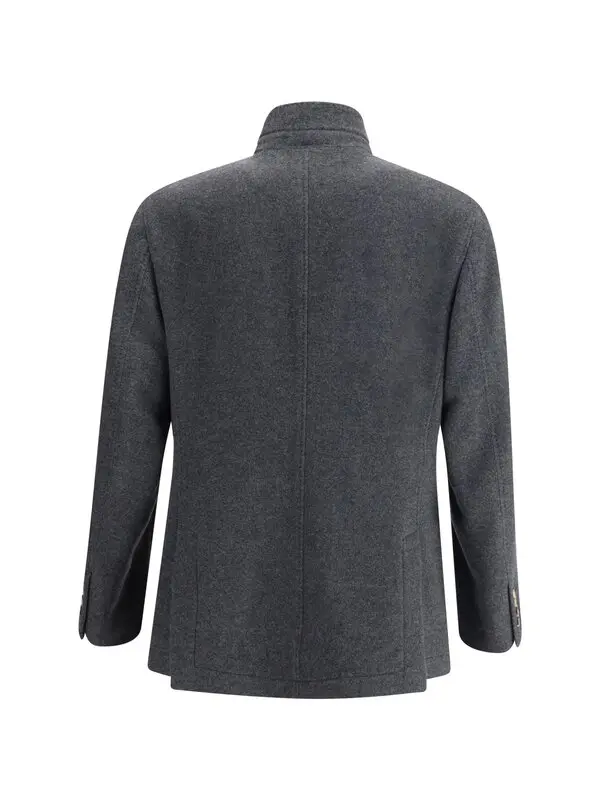 Brunello Cucinelli Single-breasted Jacket With Stand Collar