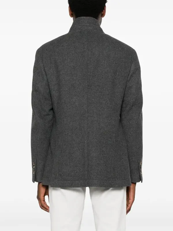 Brunello Cucinelli Single-breasted Jacket With Stand Collar