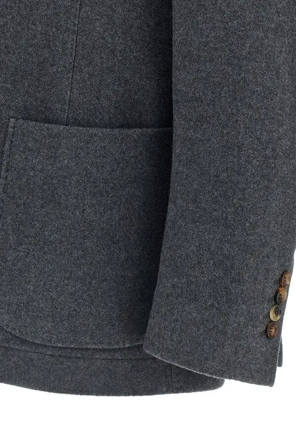 Brunello Cucinelli Single-breasted Jacket With Stand Collar