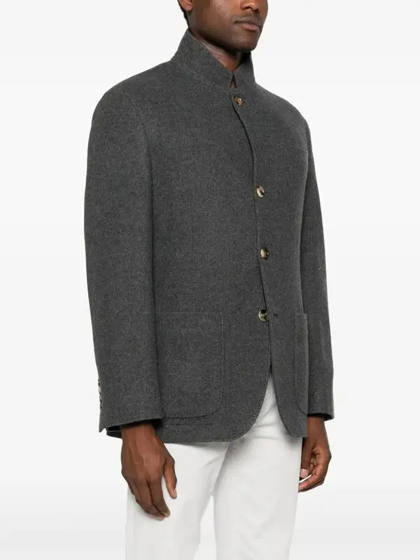 Brunello Cucinelli Single-breasted Jacket With Stand Collar
