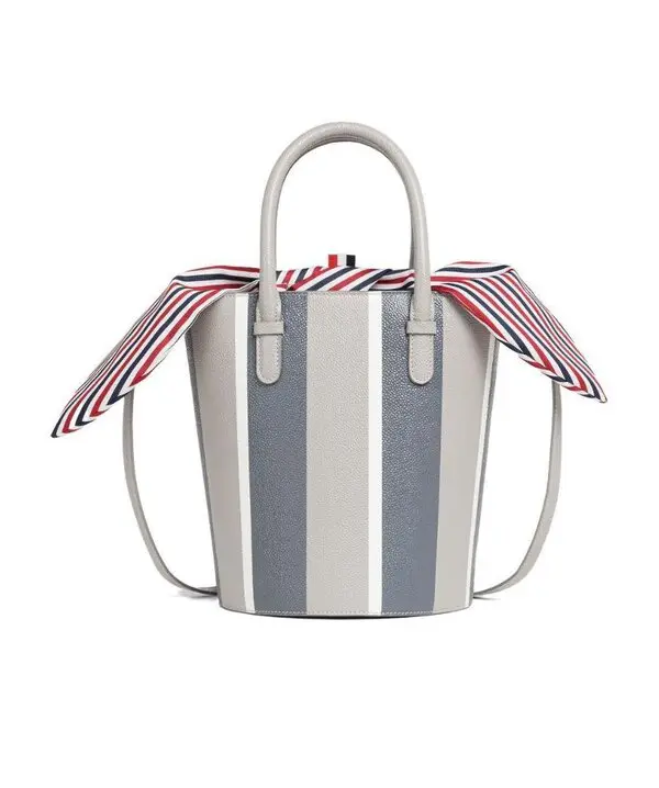 Thom Browne Rwb Stripe Lining Bucket Bag