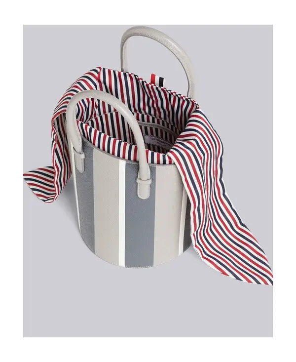 Thom Browne Rwb Stripe Lining Bucket Bag