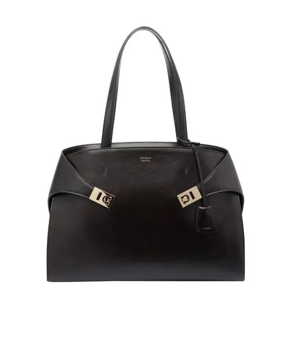FERRAGAMO Hug Clasp Detail Tote Bag - Black