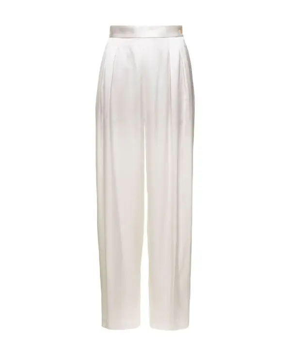 Fabiana Filippi Wide-leg Pleated Detail Pants - White