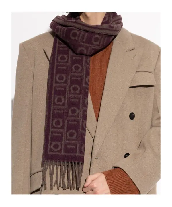 FERRAGAMO Monogram Scarf - Claret