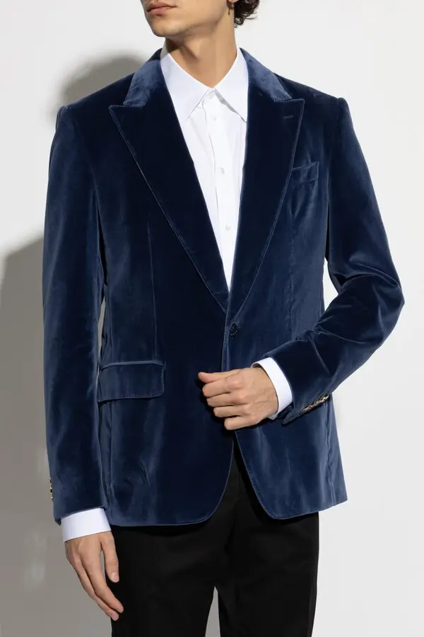 Dolce & Gabbana Dolce Gabbana Single-breasted Velvet Blazer