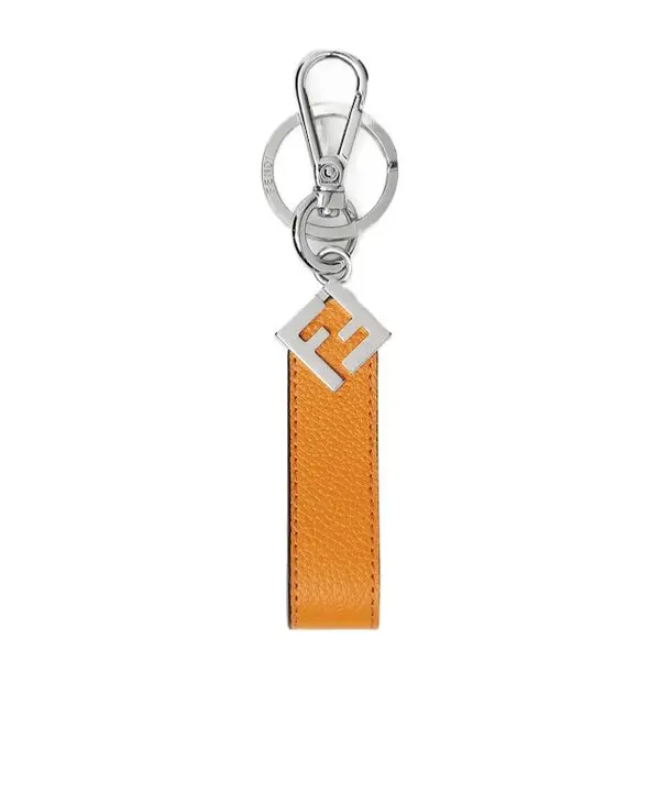 Fendi Ff Squared Key Ring - Orange