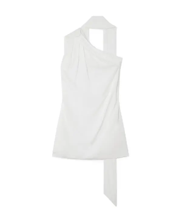 Stella McCartney One-shoulder Top With Scarf Detail - White