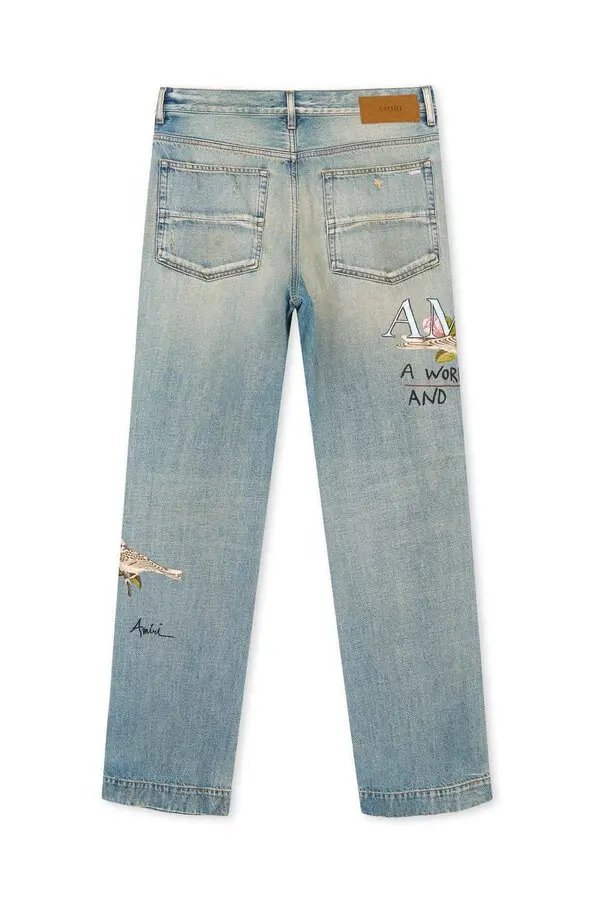 Amiri Chateau Mx1 Distressed Flare Jeans