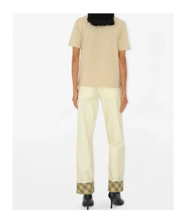 Burberry Logo Embroidered Crewneck T-shirt - Candle