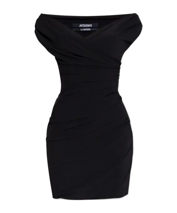 Jacquemus The Rita Ruched Mini Dress - Black