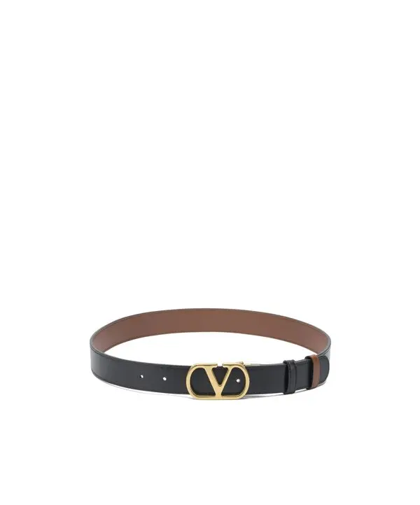 Valentino Garavani Vlogo Signature Reversible Belt - Black