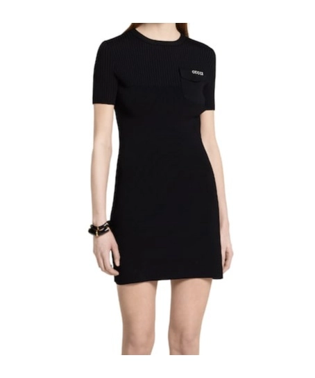 Gucci Logo Intarsia Short-sleeve Dress