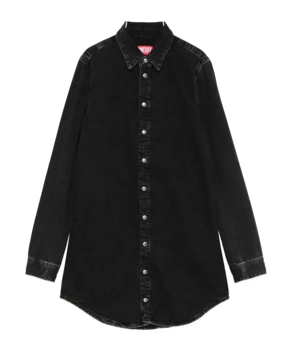 DIESEL® Long-sleeve Buttoned Denim Shirt Dress