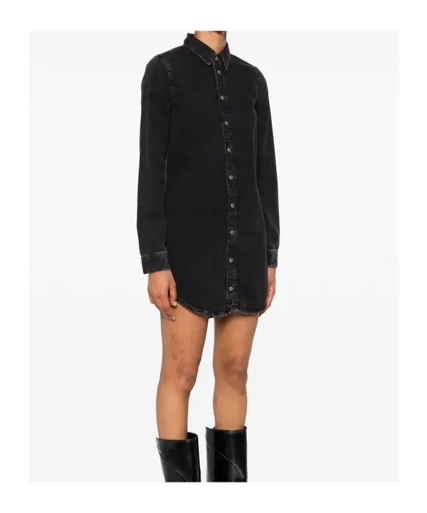DIESEL® Long-sleeve Buttoned Denim Shirt Dress