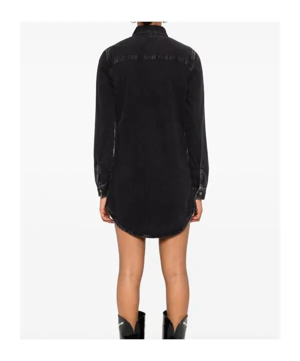 DIESEL® Long-sleeve Buttoned Denim Shirt Dress