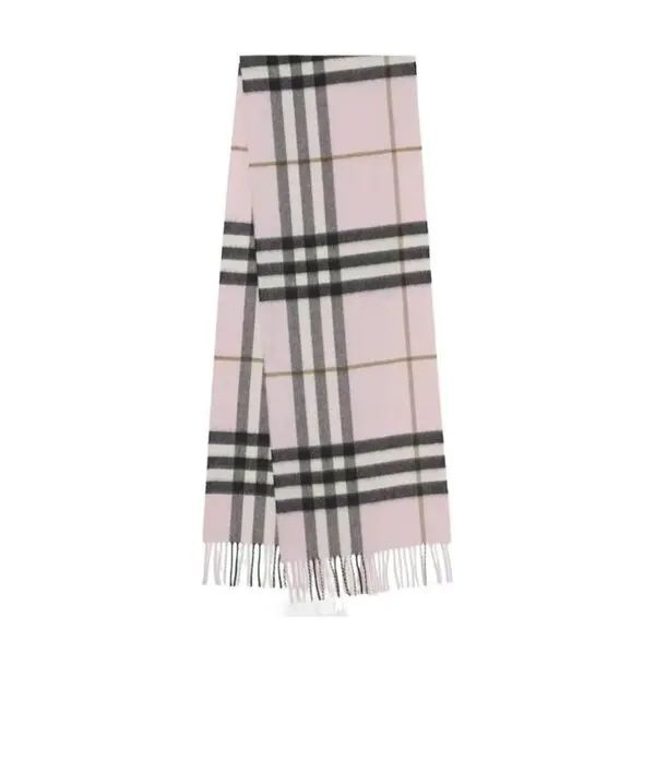 Burberry The Classic Checked Fringed Scarf - Pink