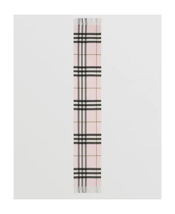 Burberry The Classic Checked Fringed Scarf - Pink
