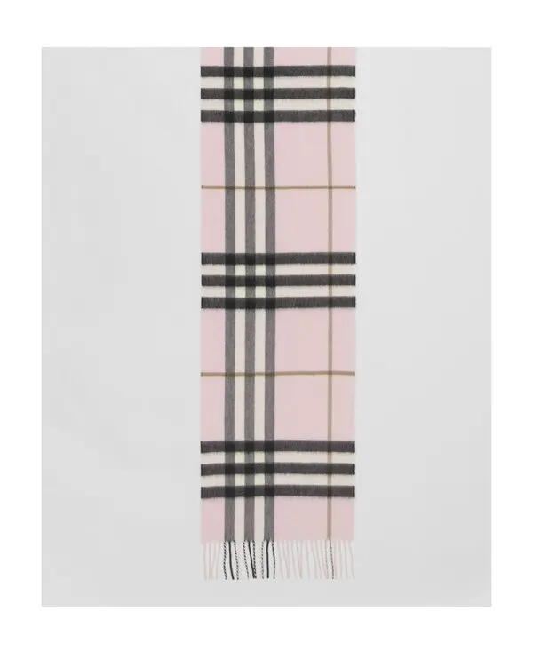 Burberry The Classic Checked Fringed Scarf - Pink