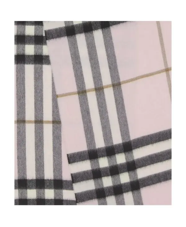 Burberry The Classic Checked Fringed Scarf - Pink