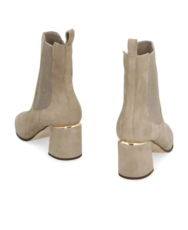JIMMY CHOO Round Toe High-heeled Ankle Boots