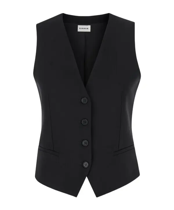P.a.r.o.s.h Single-breasted Waistcoat - Black