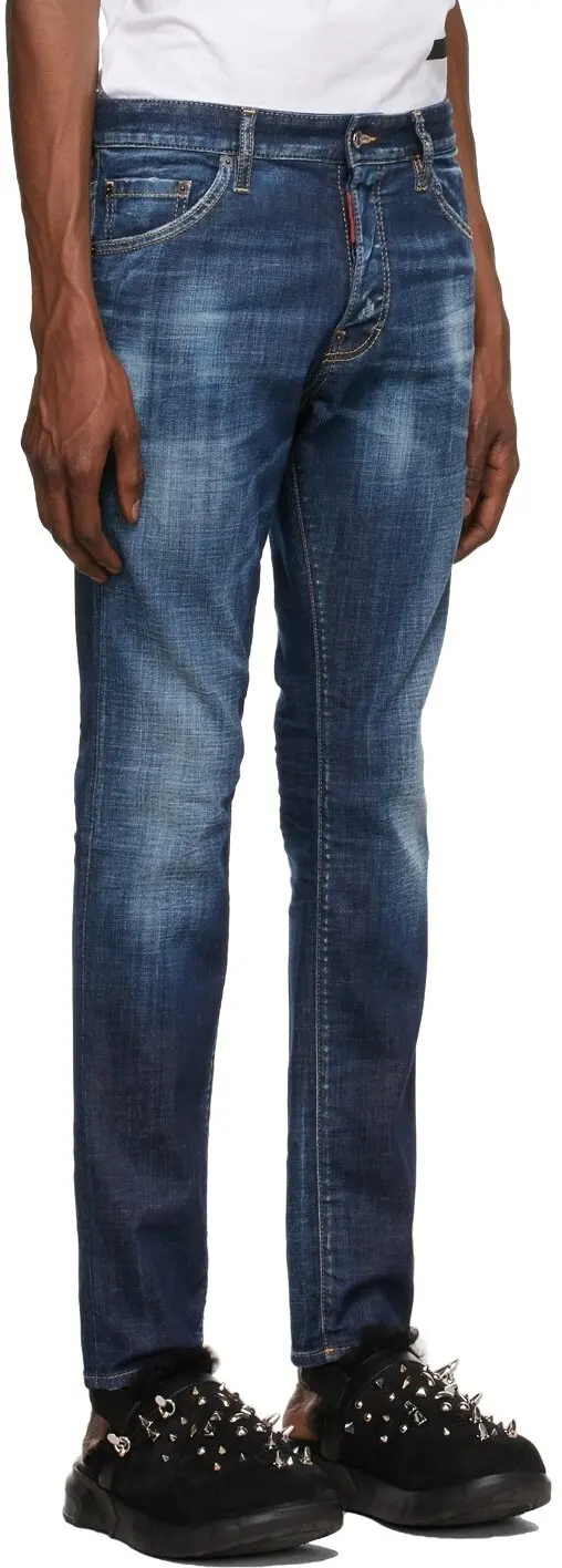 Dsquared2 Faded Effect Skinny Jeans - Blue