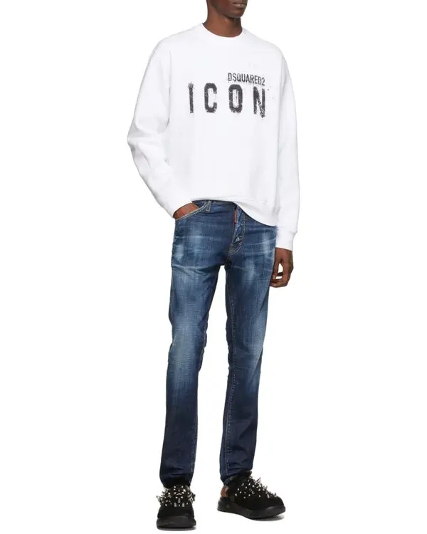 Dsquared2 Faded Effect Skinny Jeans - Blue