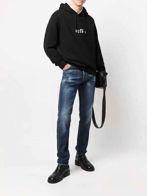 Dsquared2 Faded Effect Skinny Jeans - Blue