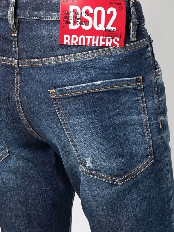 Dsquared2 Faded Effect Skinny Jeans - Blue