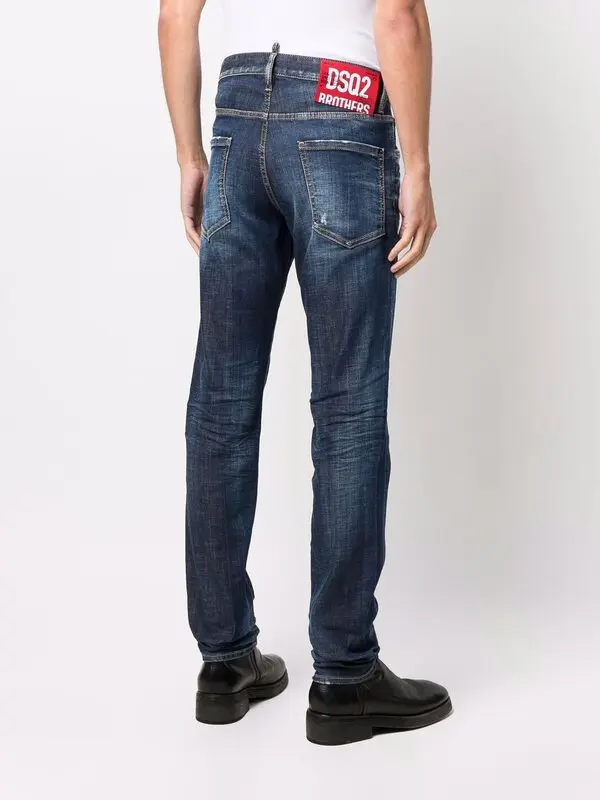 Dsquared2 Faded Effect Skinny Jeans - Blue