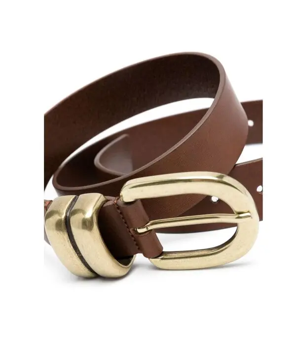 BY MALENE BIRGER Round Buckle Leather Belt