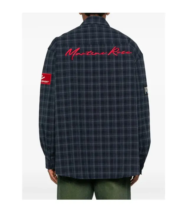 Martine Rose Checked Long-sleeved Shirt