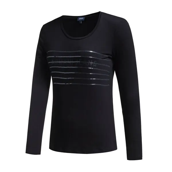 Emporio Armani Embellished Logo Long Sleeve T-shirt