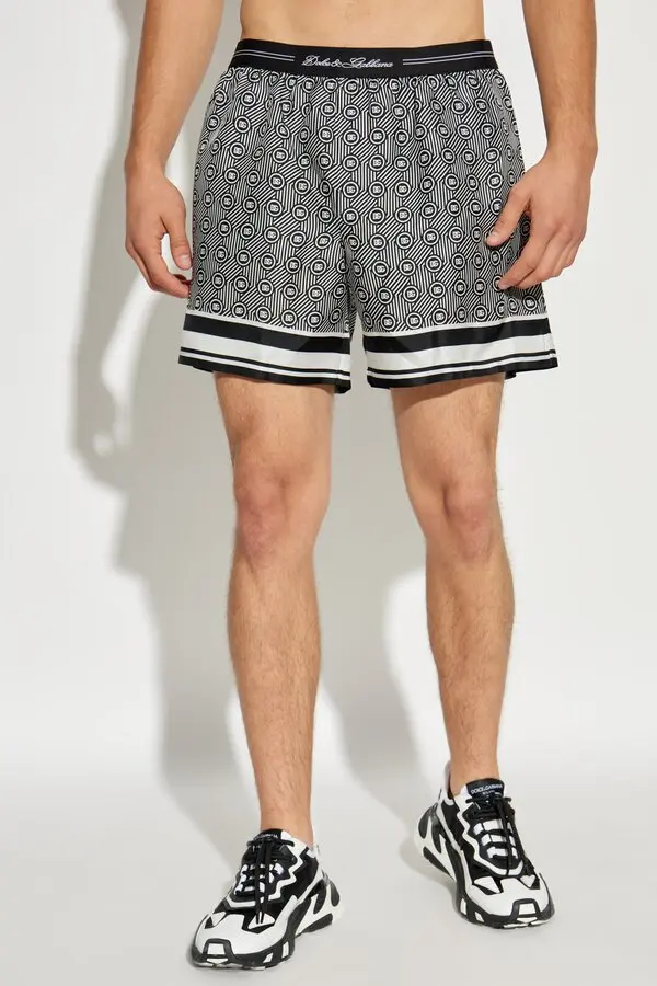 Dolce & Gabbana Printed Twill Shorts