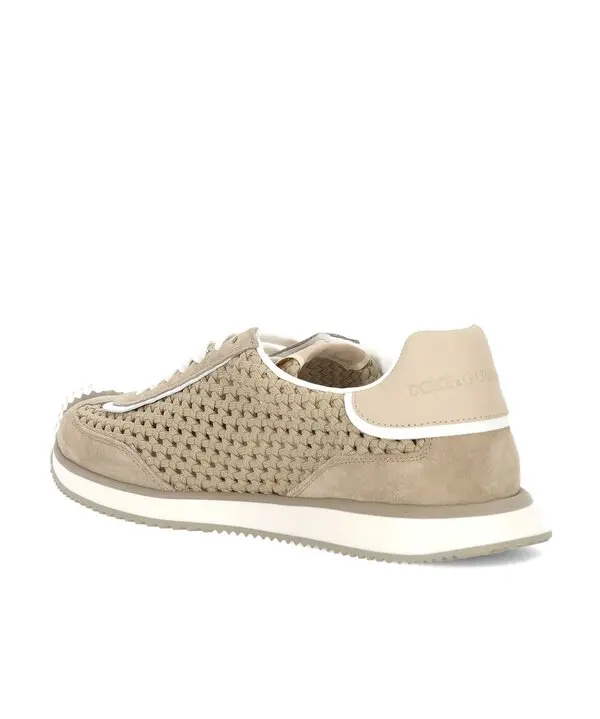 Dolce & Gabbana Interwoven Logo Patch Sneakers