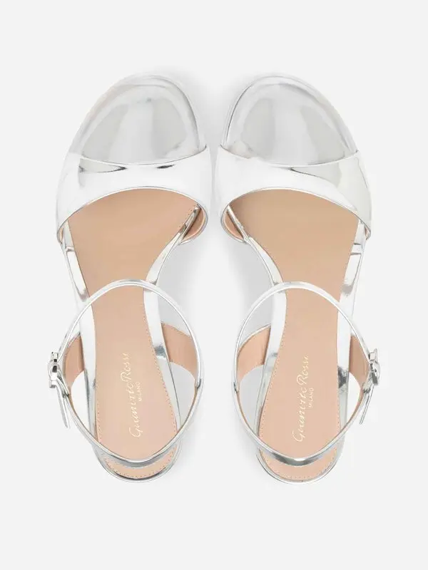 GIANVITO ROSSI Round Toe Platform High Heel Sandals