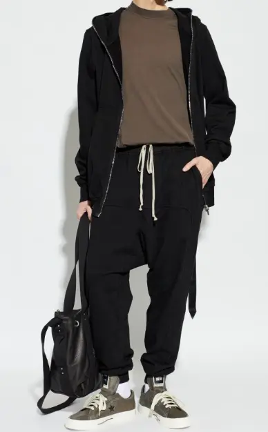 Rick Owens Zip-up Hoodie - Black